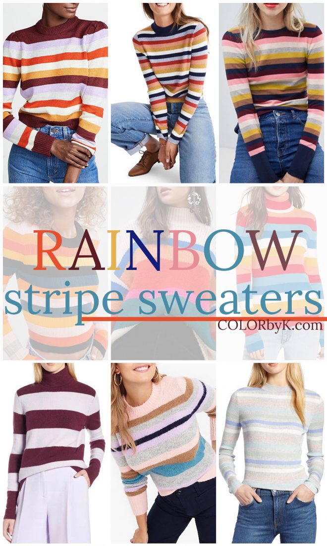 Trending Tuesday | Rainbow Stripe Sweaters - Color By K