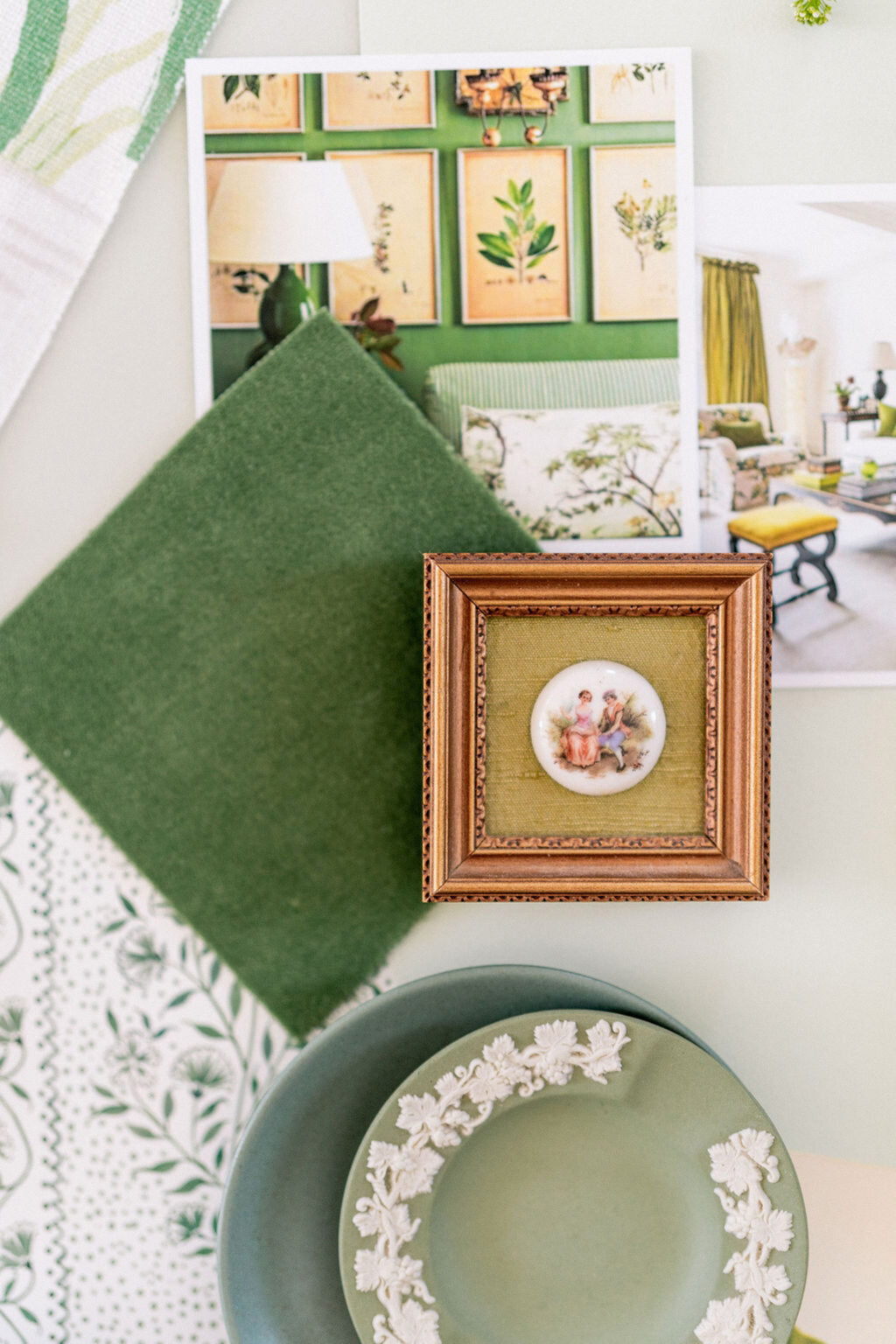 New Home Inspiration | Green Garden Family Room - Color By K