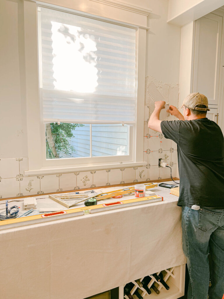 Custom Delft Tile Bar | How It Came Together - Color By K